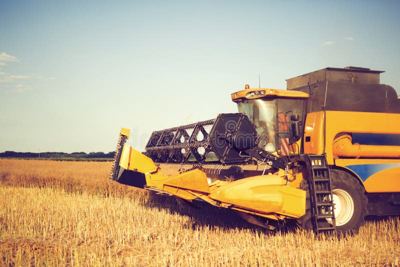 Agricultura Machine Working in Fields Stock Photo - Image of harvester ...