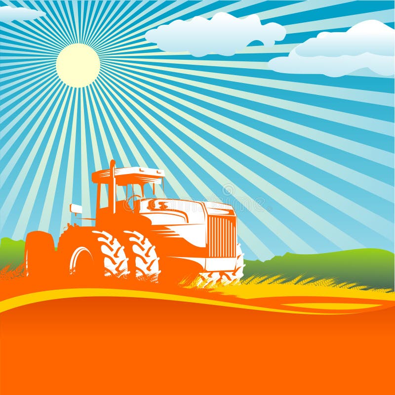 Agricultural background stock vector. Illustration of clouds - 11547448