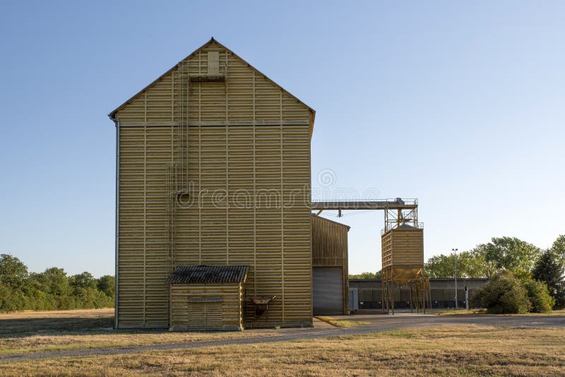 Agricultural Building for Storing Cereals Stock Photo - Image of ...