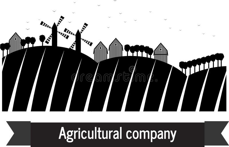 Agricultural Company Farm Land Stock Illustration - Illustration of ...