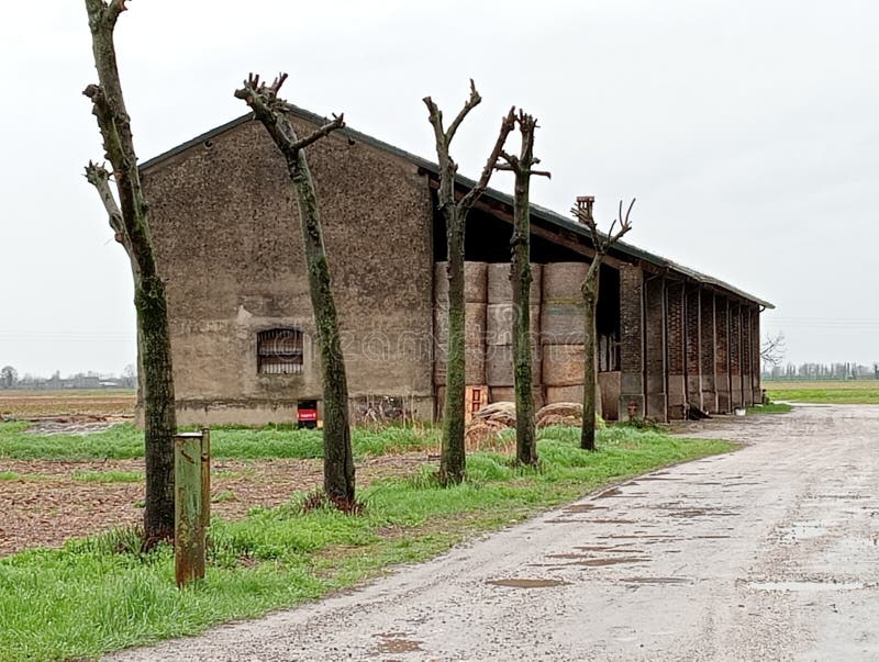 Agricultural Construction on a Farm. Rural Architecture in Italy Stock ...