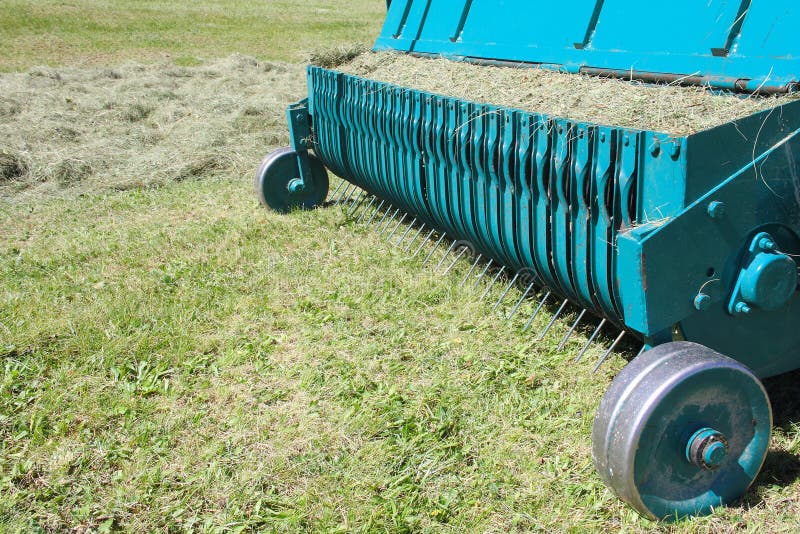 Swather Windrower Rows Cut Hay Windrow Stock Photos - Free & Royalty ...