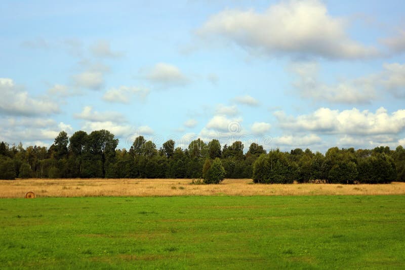 Agricultural Farm Field at the End of August, Estonia Stock Photo ...