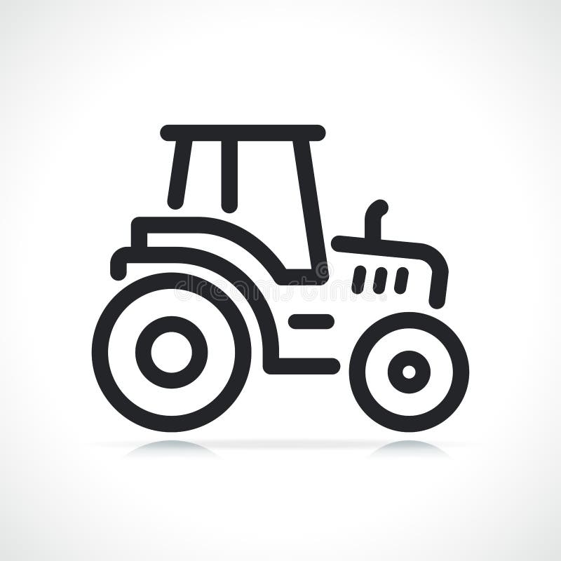 Agricultural Farmer Tractor Line Icon Stock Vector - Illustration of ...