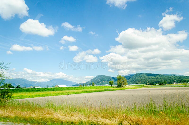 Agricultural Farms in Fraser Valley, BC, Canada Stock Photo - Image of ...