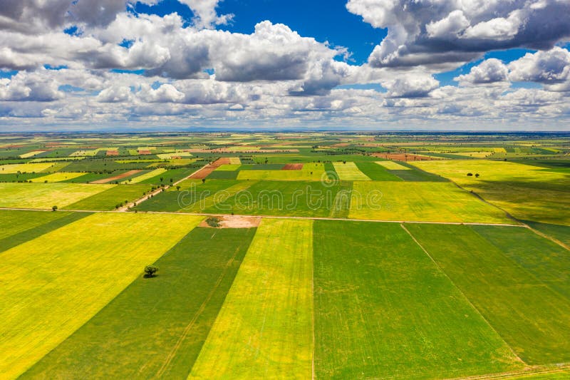 Agricultural Fields in a Village in Spain Stock Photo - Image of grass ...