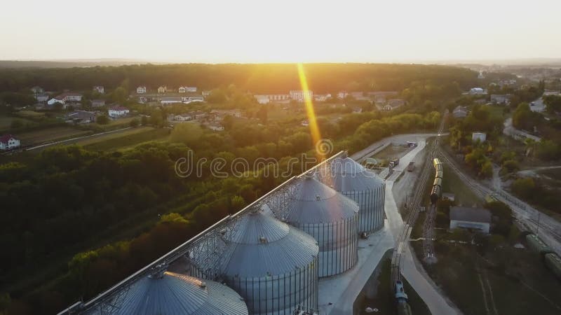 Agricultural Industry. Tanks for Storage of Organic Crops Stock Video ...