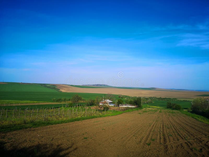 Agricultural Land Being Prepared Stock Photo - Image of land, horizon ...