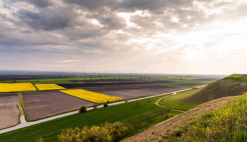 Agricultural Land Ready for Spring Stock Photo - Image of landscape ...