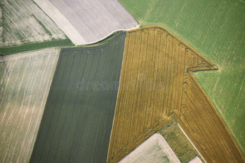 Agricultural Landscape with Different Crops Stock Image - Image of ...