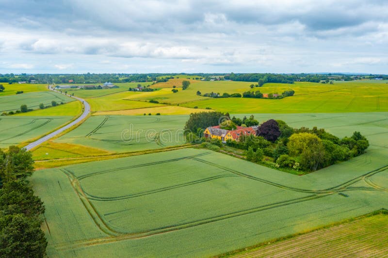 Agricultural Landscape of Mon Island at Denmark Stock Image - Image of ...