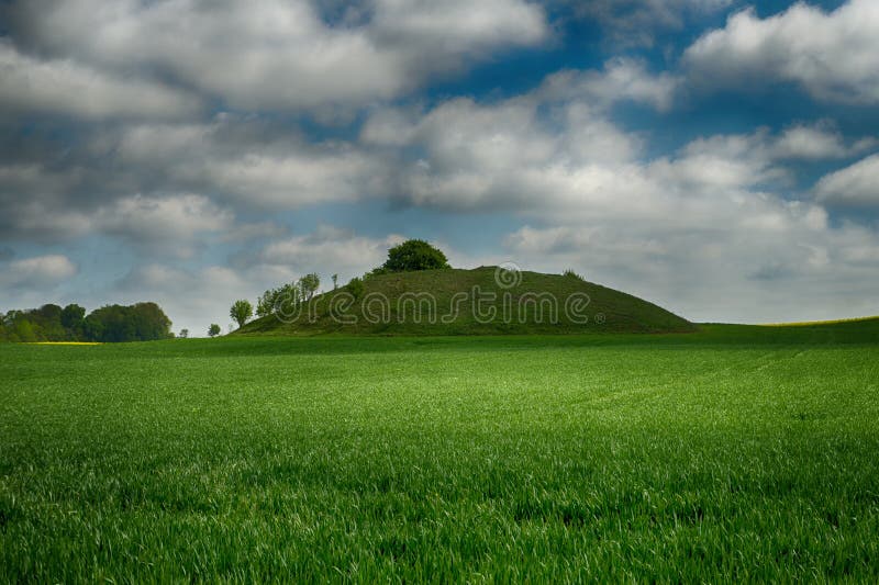 Agricultural Landscape with Rolling Hills Stock Photo - Image of ...