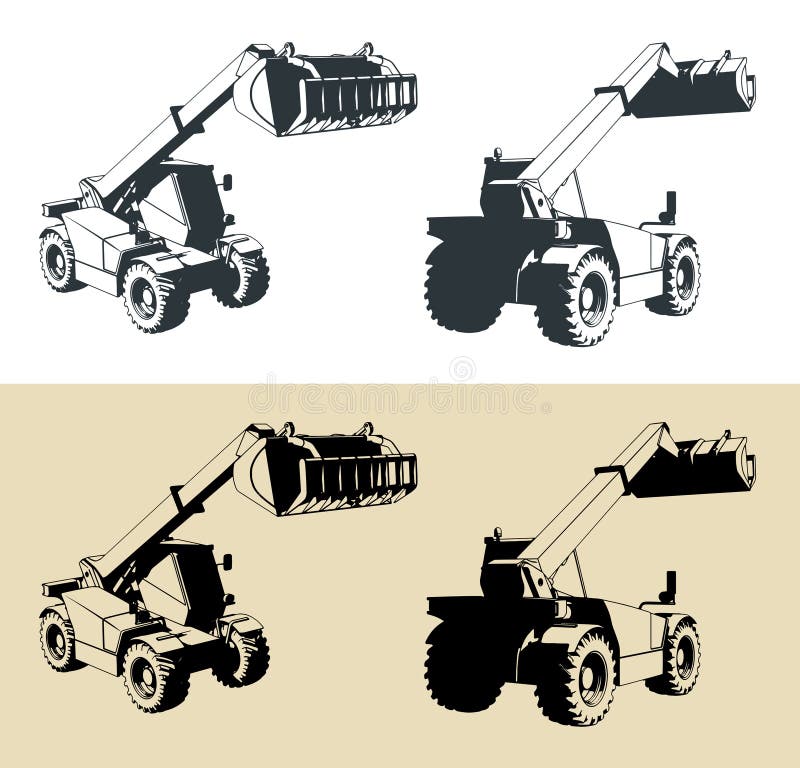 Agricultural Loader Illustrations Stock Vector - Illustration of truck ...