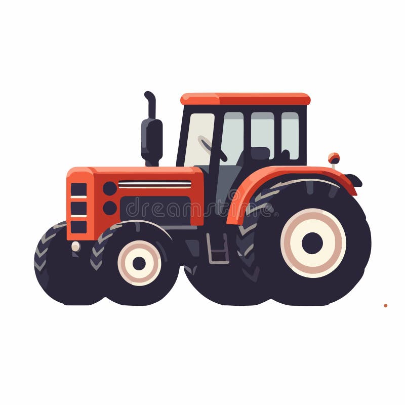 Agricultural Machinery Sign Tractor Vehicle Flat Vector Stock Vector ...
