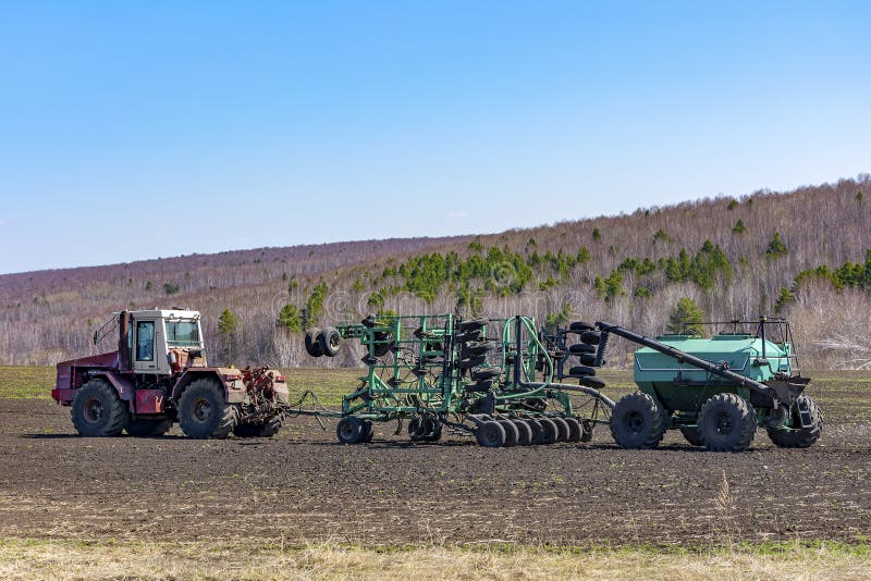 Agricultural Machinery for Spring Field Work Stock Image - Image of ...