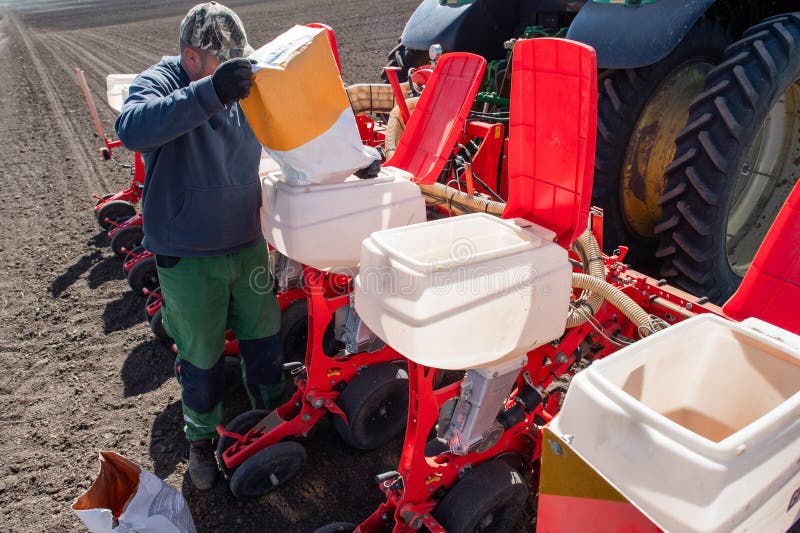 Agricultural Machinery for Spring Works Sowing,seeding Stock Photo ...