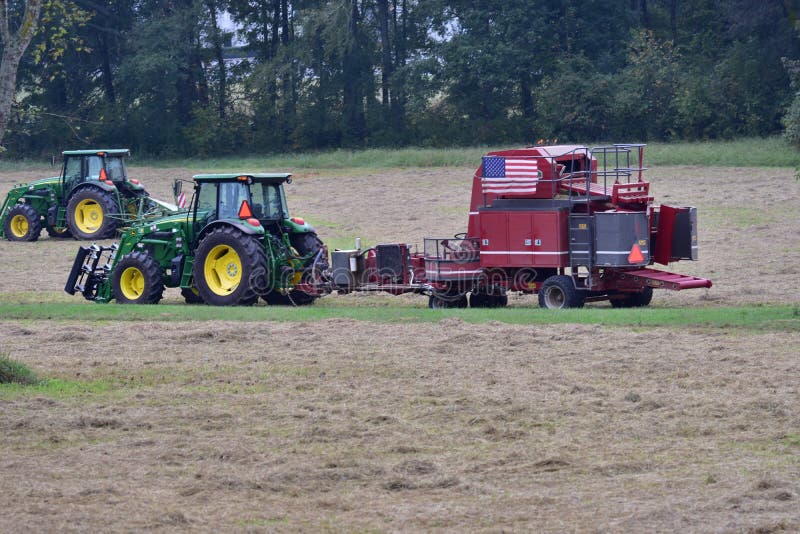 Agricultural Machines in a Field Editorial Stock Image - Image of rural ...
