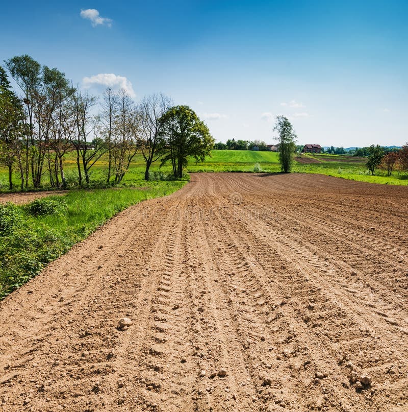 Agricultural Ploughed Field Stock Image - Image of fields, farm: 33647401