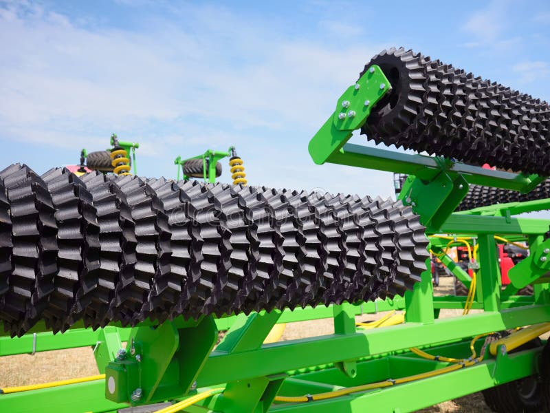 Agricultural Roller for Soil Cultivation in Fields. Preparing the ...
