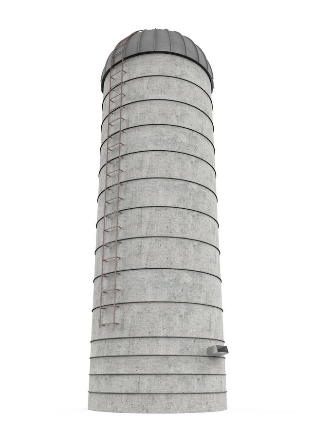 Agricultural Silo Isolated stock illustration. Illustration of grain ...