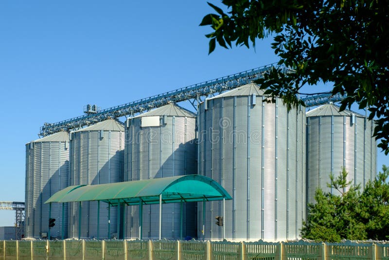 Agricultural Silos. Storage Tanks Agricultural Crops Processing Plant ...