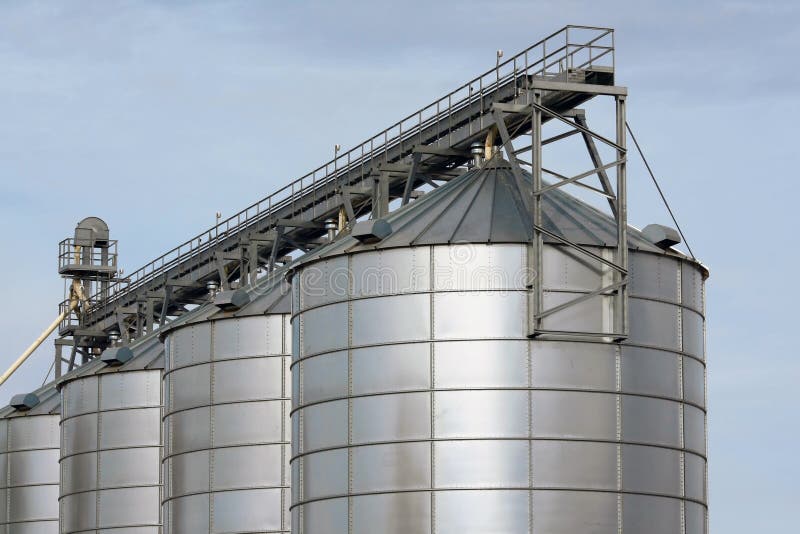 Agricultural storage tanks stock image. Image of agriculture - 11313605
