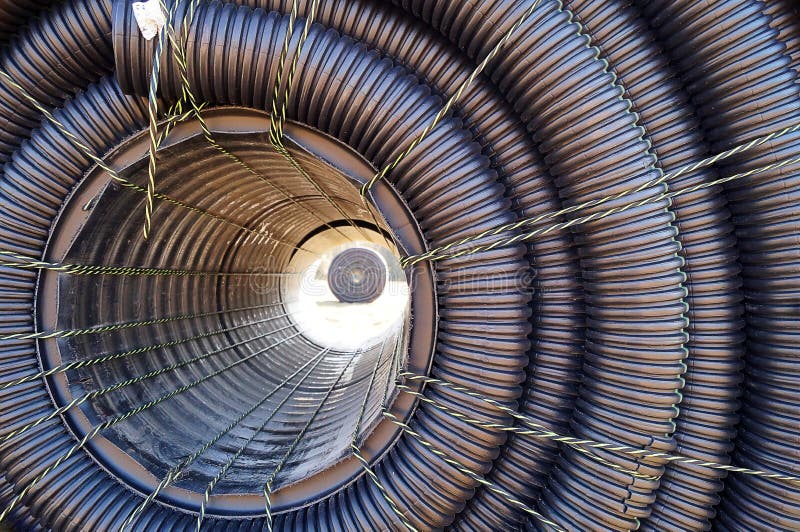 Agricultural Tile Rolls stock image. Image of tile, line - 49756145