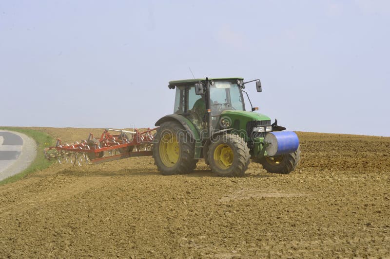 Agricultural Tillage in the Spring Editorial Photo - Image of ...