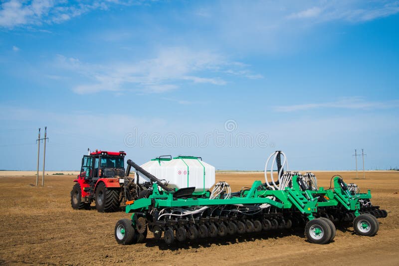 Agricultural Tillage in Spring Stock Photo - Image of field, machine ...