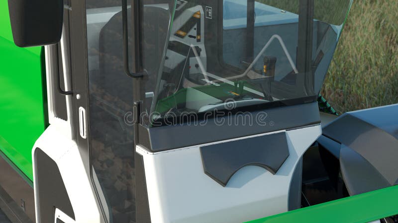 Agricultural Tractor Cab Detailed Interior Design Stock Image - Image ...