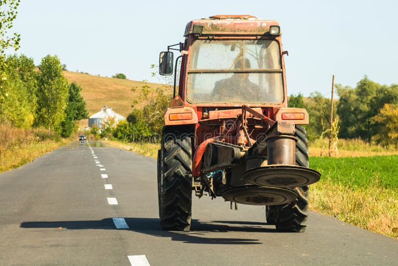 Agricultural Tractor on Road in Viscri, Romania, 2021 Editorial Stock ...