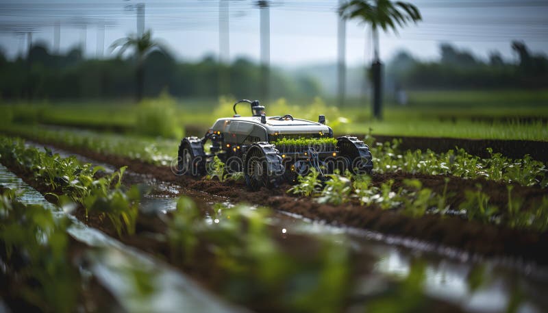 Agricultural Tractor Robot Automatic Harvest Field Crops Wireless ...