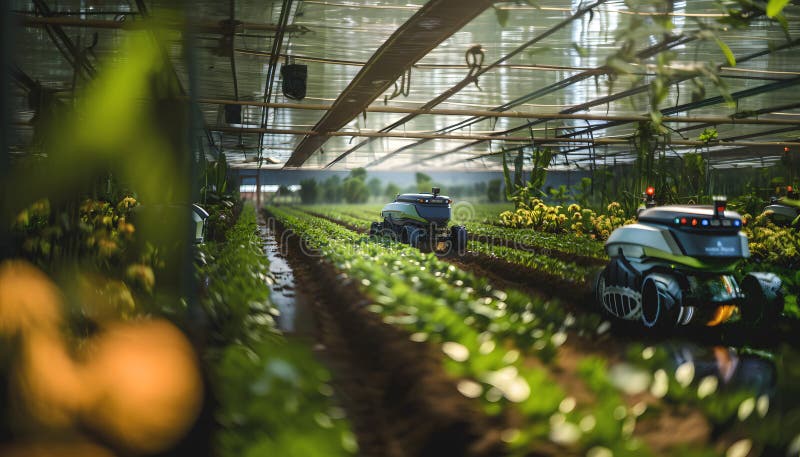 Agricultural Tractor Robot Automatic Harvest Field Crops Wireless ...