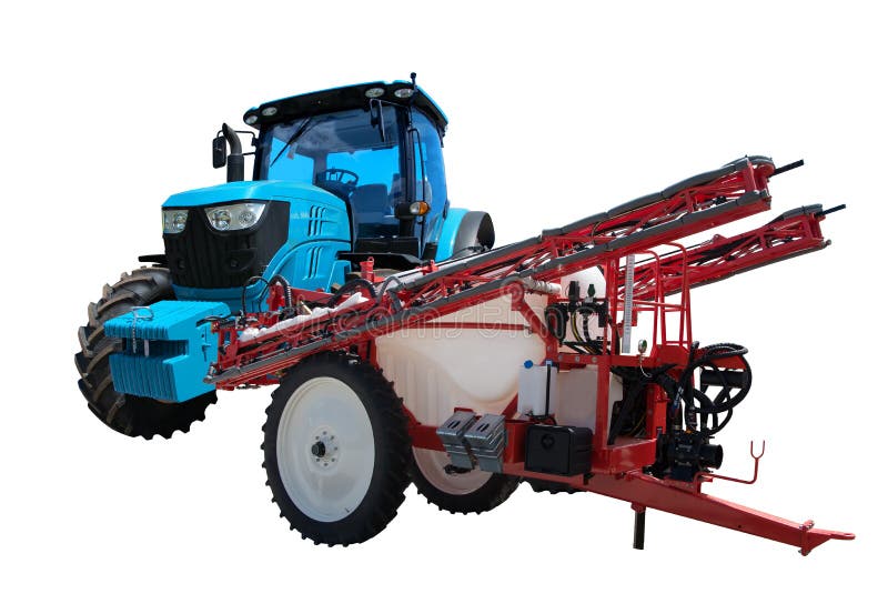 Agricultural Tractor and Tractor Trailed Sprayers Stock Image - Image ...