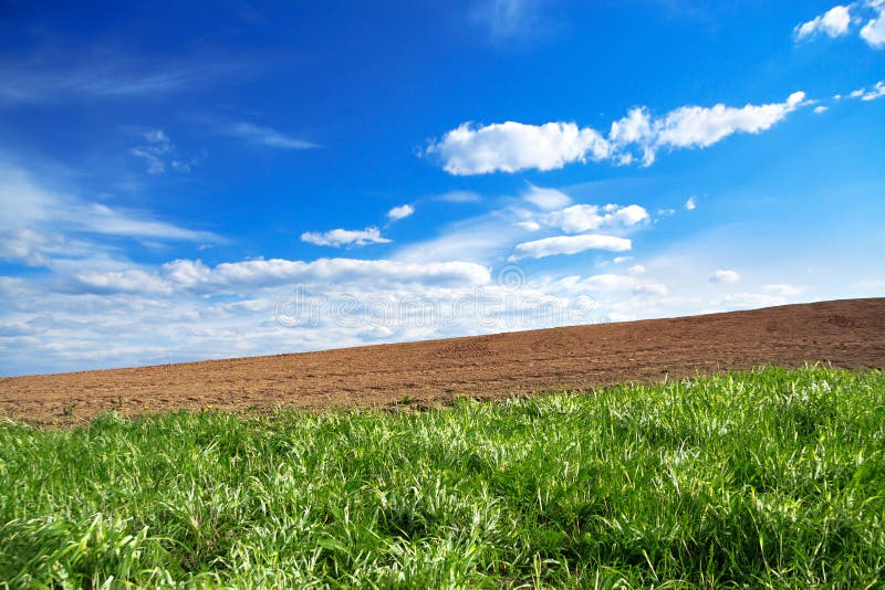 Agriculture Arable Land Field in the Spring for Crops Stock Photo ...