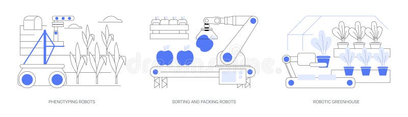 Agriculture Automation Isolated Cartoon Vector Illustrations Se Stock ...