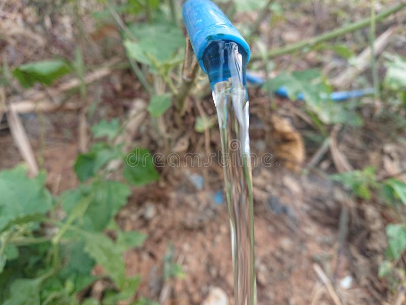 Water Flows through Plastic Pipes Stock Photo - Image of outdoor, drain ...