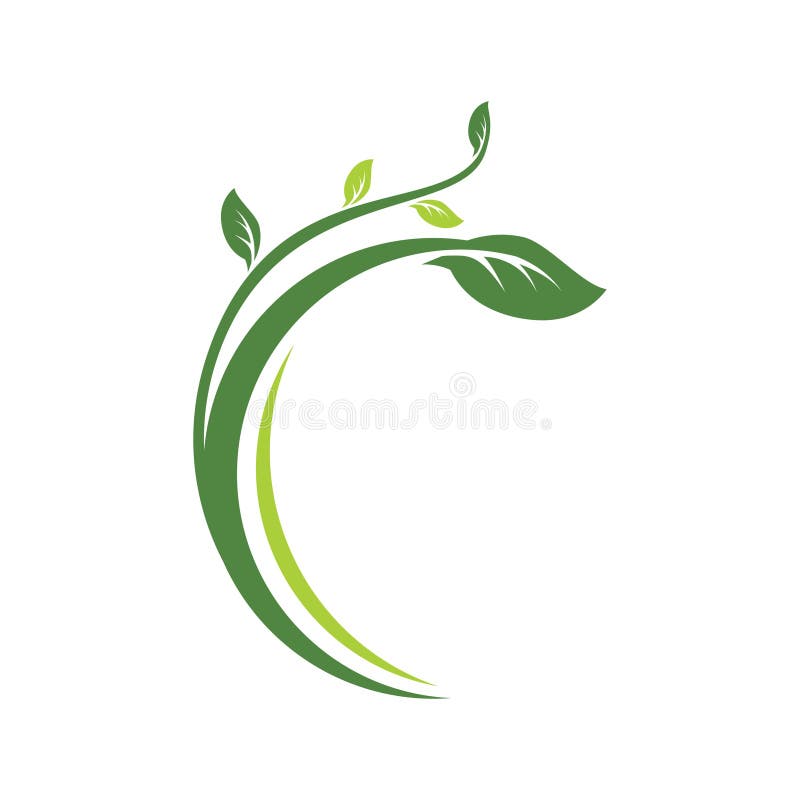 Agriculture Botany Green Circle Tea Leaf Vector Logo Design Stock ...