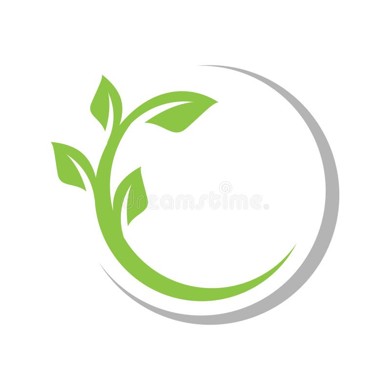 Agriculture Botany Green Circle Tea Leaf Vector Logo Design Stock ...
