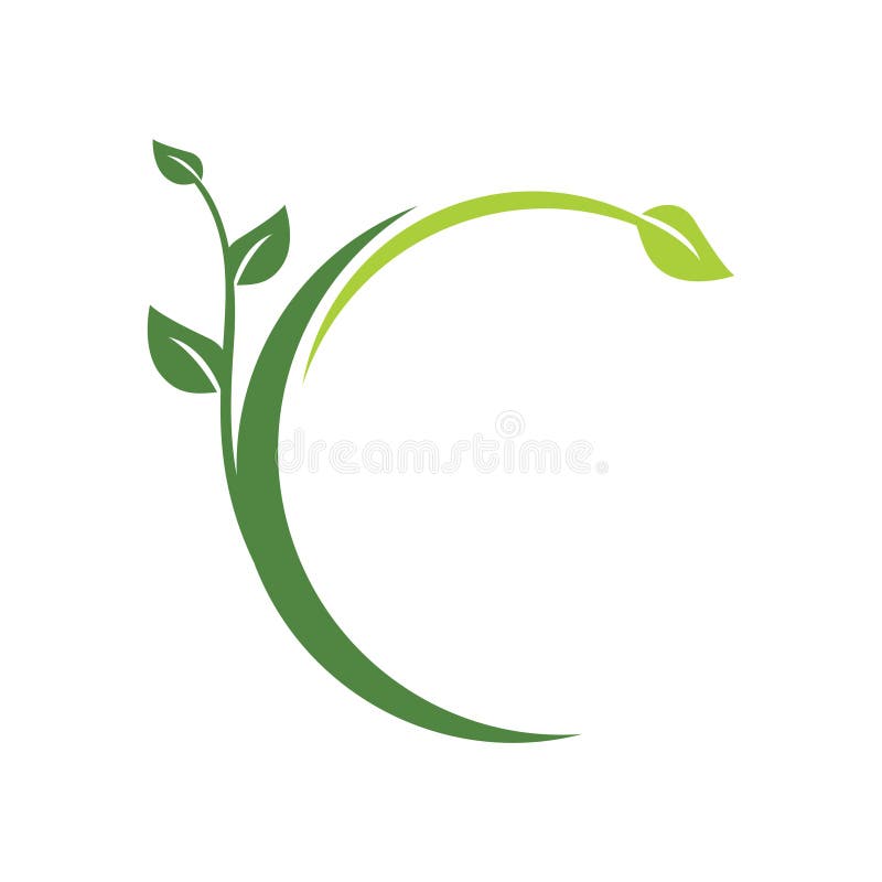Agriculture Botany Green Circle Tea Leaf Vector Logo Design Stock ...