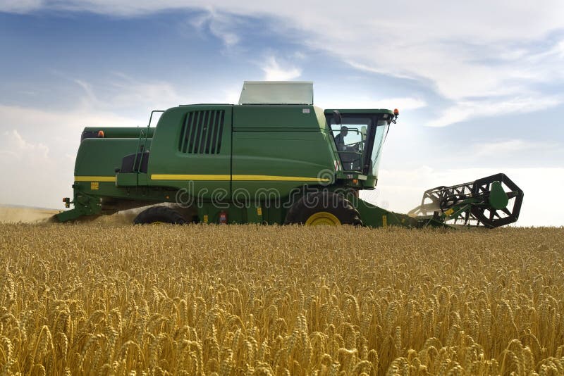 Modern Combine Harvester at Work Editorial Stock Photo - Image of ...