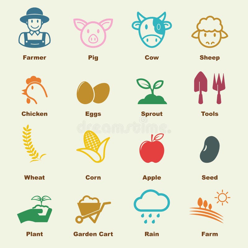 Agriculture elements stock vector. Illustration of organic - 56634411
