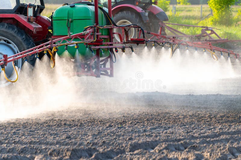 Agriculture Equipment Spraying Crops in Field Stock Photo - Image of ...