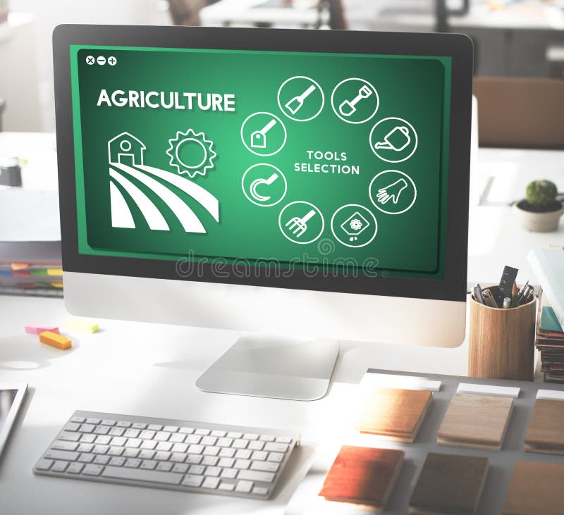 Agriculture Farm Crops Production Plants Concept Stock Image - Image of ...