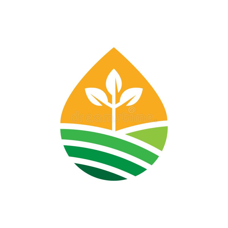 Agriculture Field Circle Colorful Modern Logo Design Vector Stock ...