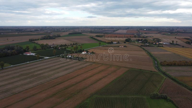 Agriculture, Field Drone View. Aerial View; Soil Rows Stock Photo ...