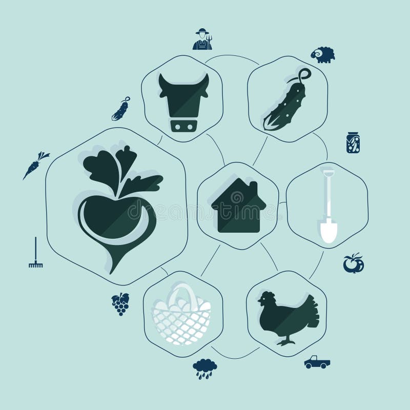 Agriculture Flat Infographic Stock Vector - Illustration of concept ...