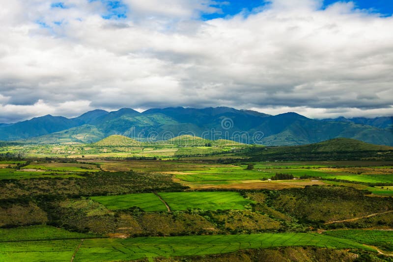 Cultivated Land in the Foothills of the Andean Mountains Stock Image ...