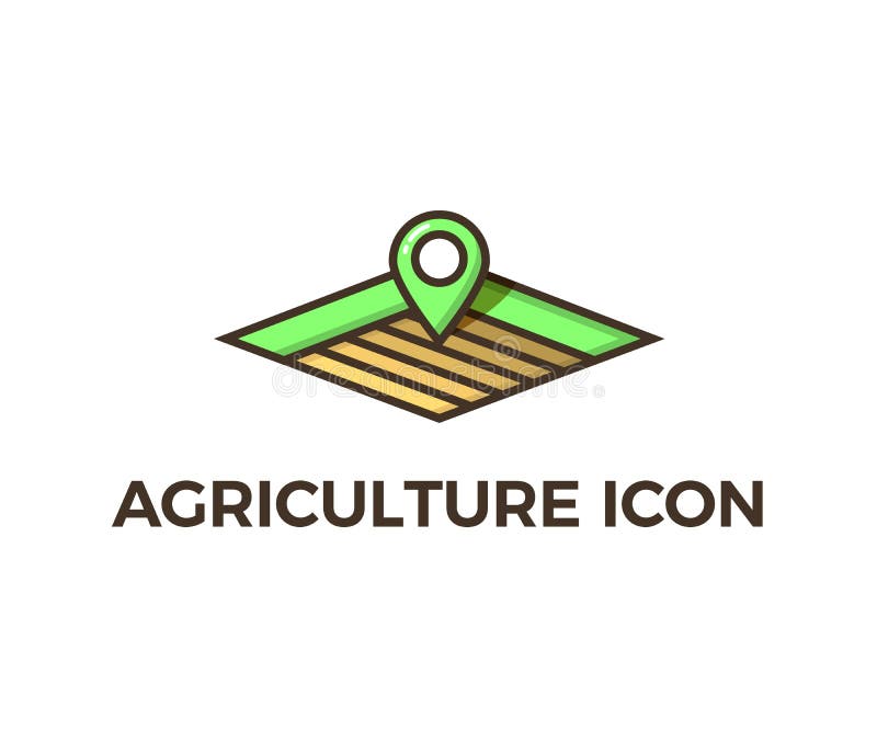 Agriculture Icon - Different Layers of Empty Fields for Cultivation ...