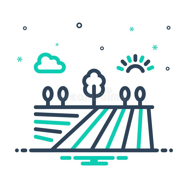 Mix Icon for Agriculture, Field and Farming Stock Vector - Illustration ...